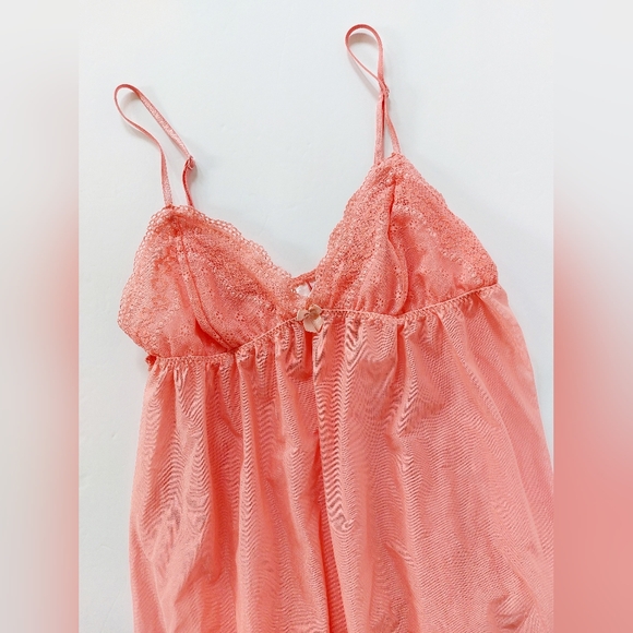 Victoria's Secret | Intimates & Sleepwear | Peachy Pink Lace Babydoll ...